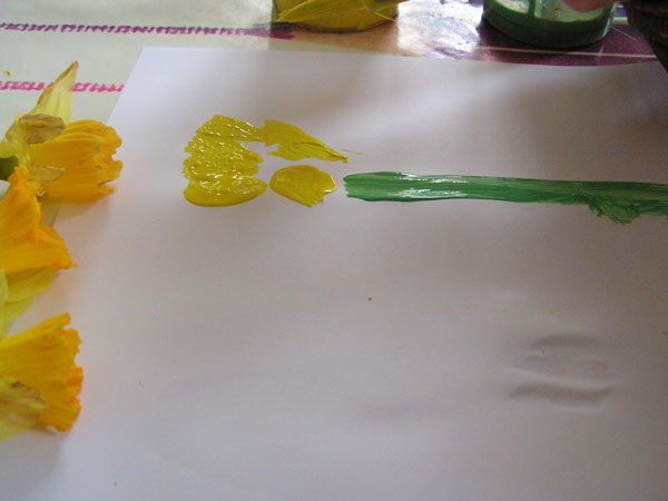 Daffodil painting - St Philips Marsh Nursery School