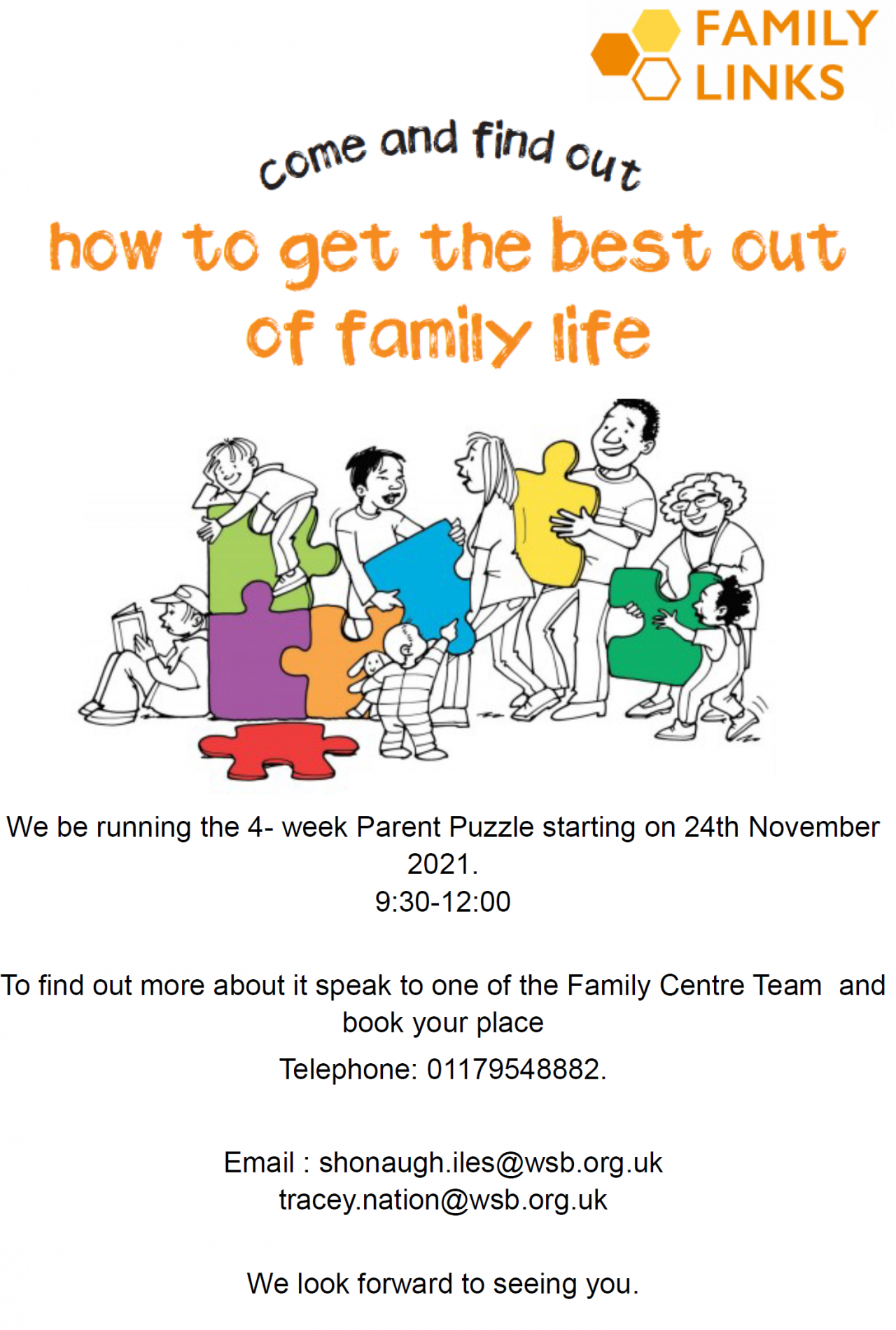 Parent puzzle course - St Philips Marsh Nursery School