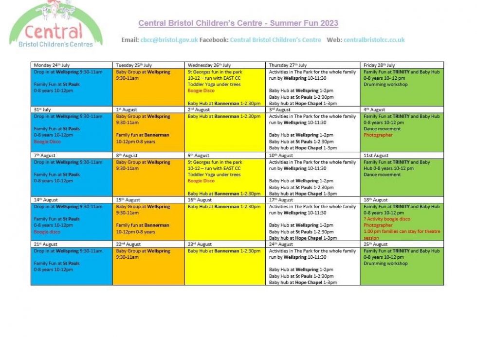 Summer holiday fun | St Philips Marsh Nursery School